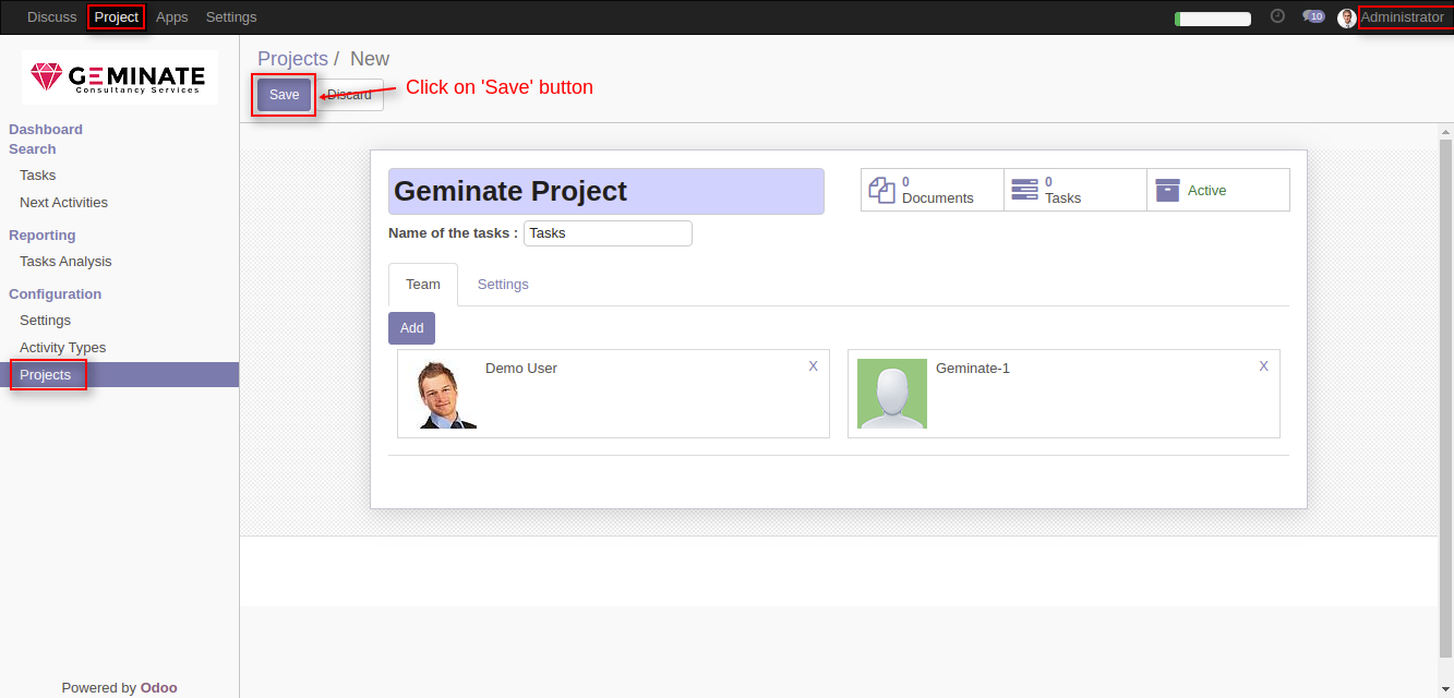 Project Team Member | The Odoo Store