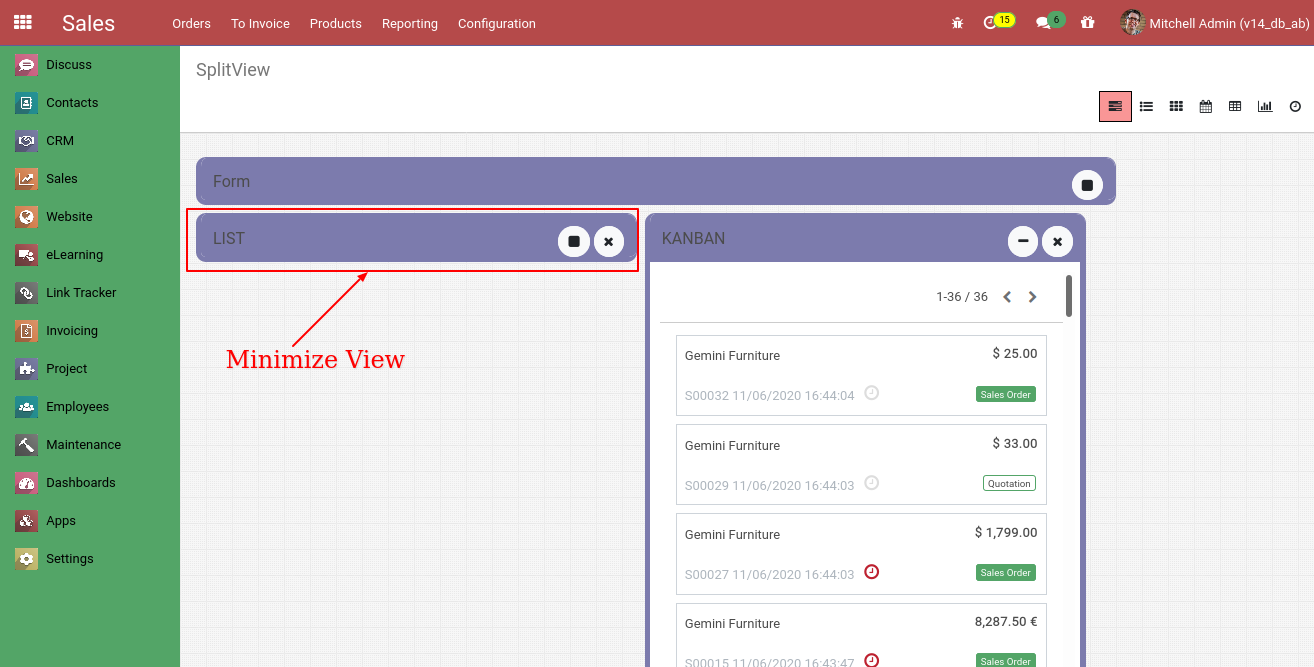 Web Splitview | The Odoo Store