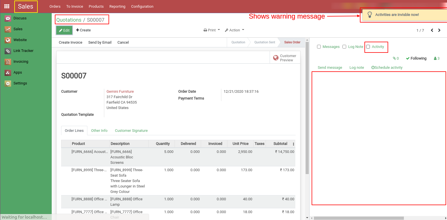Chatter Message Visibility | The Odoo Store