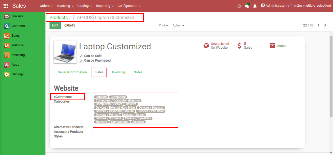 Many2many Multiple Selection | The Odoo Store