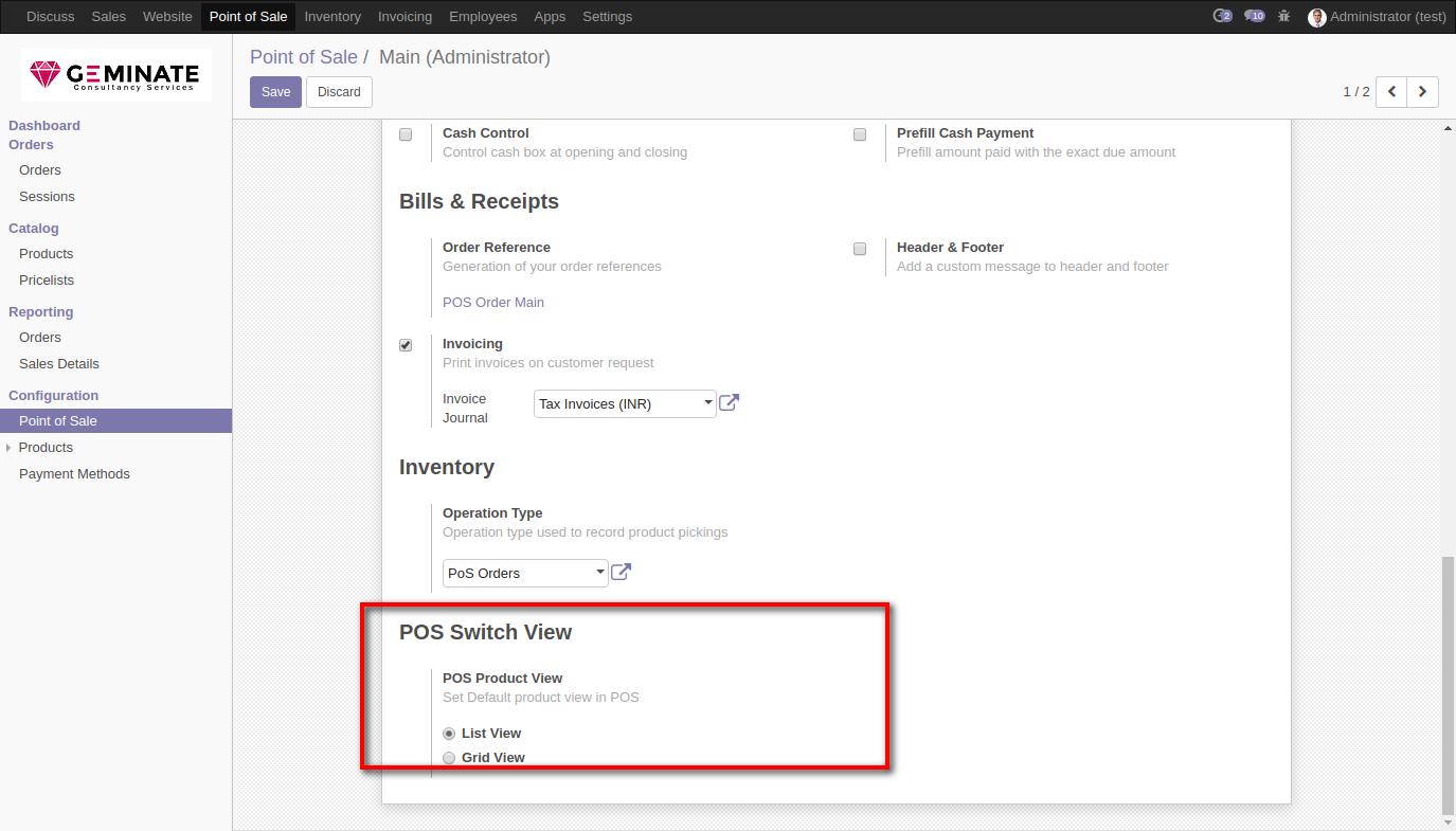 POS Switch Product View | The Odoo Store