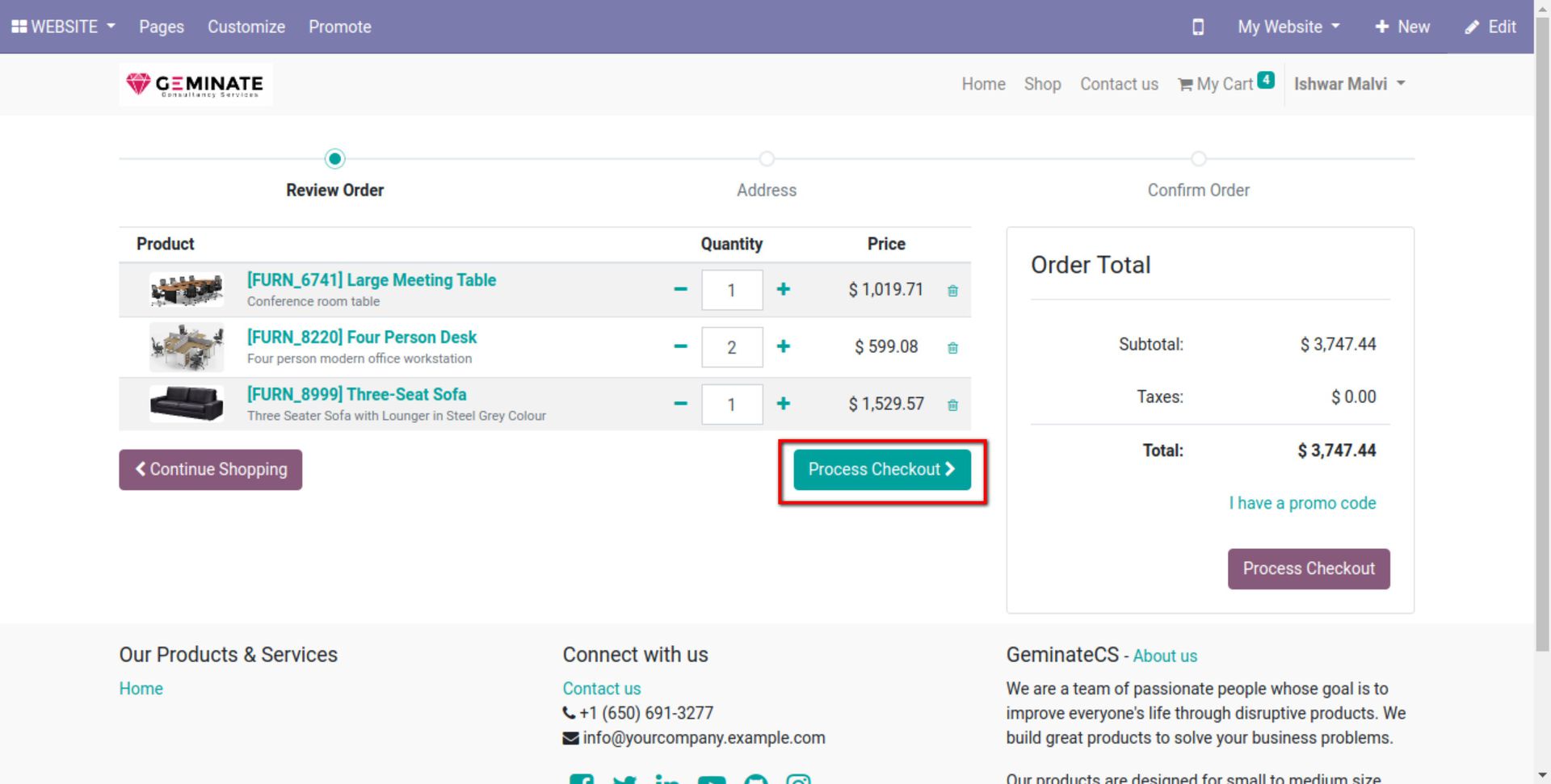 Website Team Snippet | The Odoo Store
