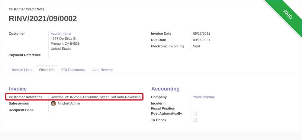 Auto-Reversing Journal Entries | The Odoo Store