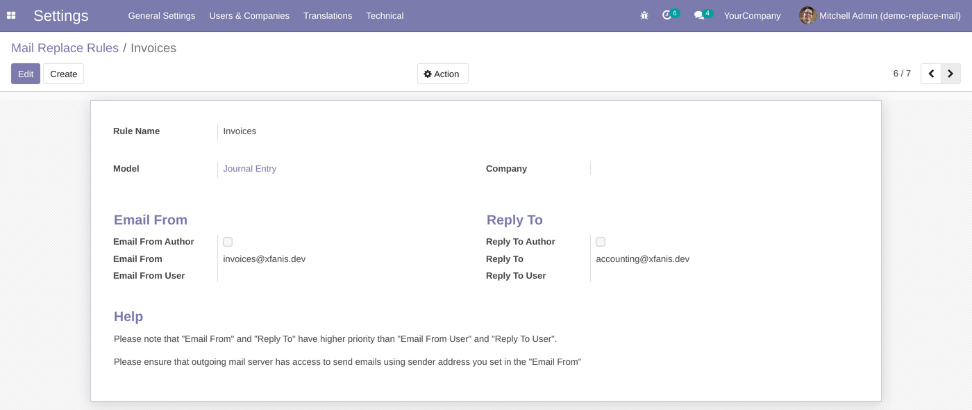 Replace email_from and reply_to | The Odoo Store