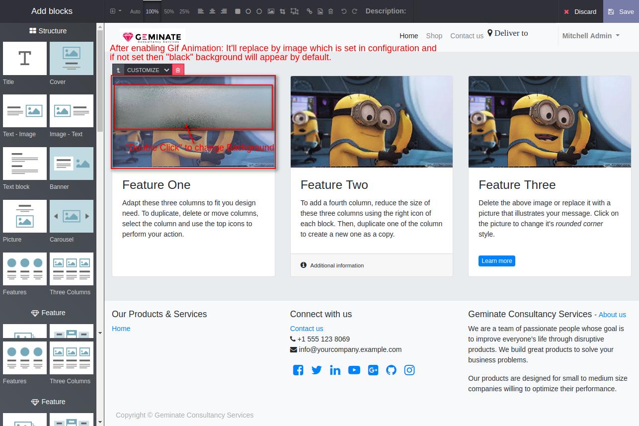 Website GIF Snippet | The Odoo Store