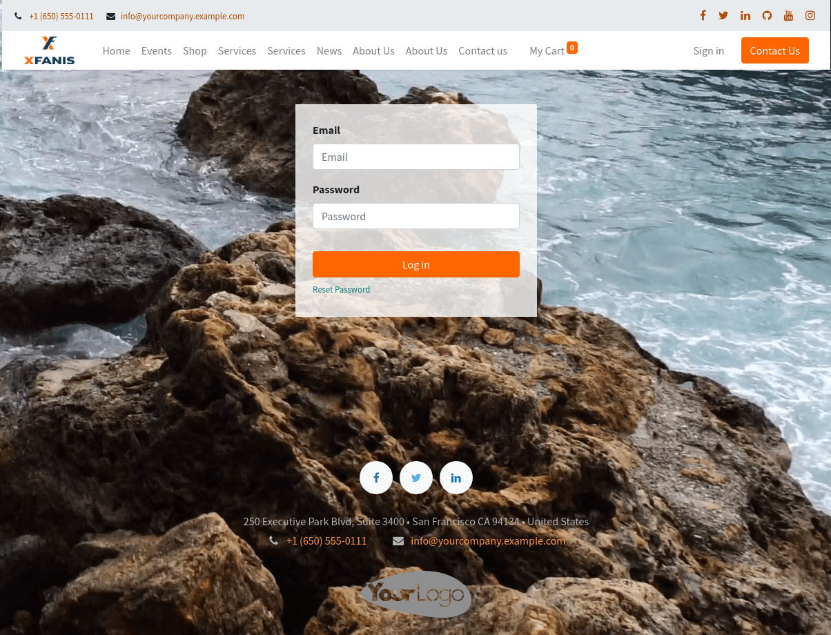 Animated Login Page (video or static background) | The Odoo Store