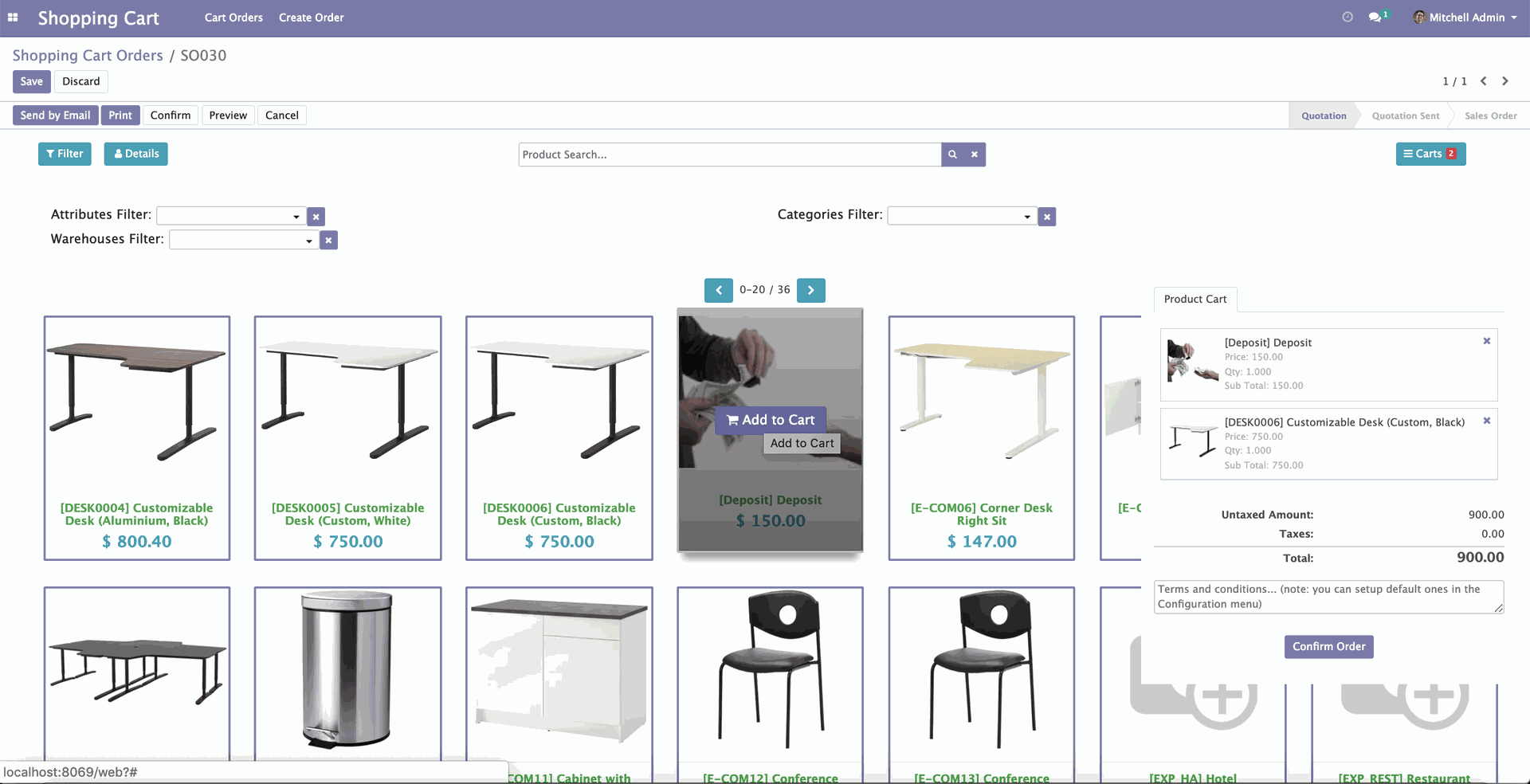 Sales Shopping Cart | The Odoo Store
